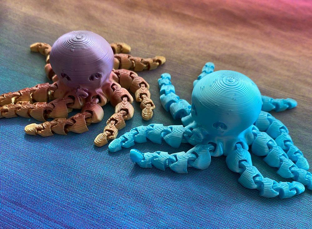 3D Printed Animals Articulating Fidget Toy Neurodiverse Network